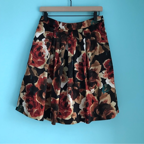 Boston Proper | Skirts | Boston Proper Aline Pleated Fall Floral Mini ...